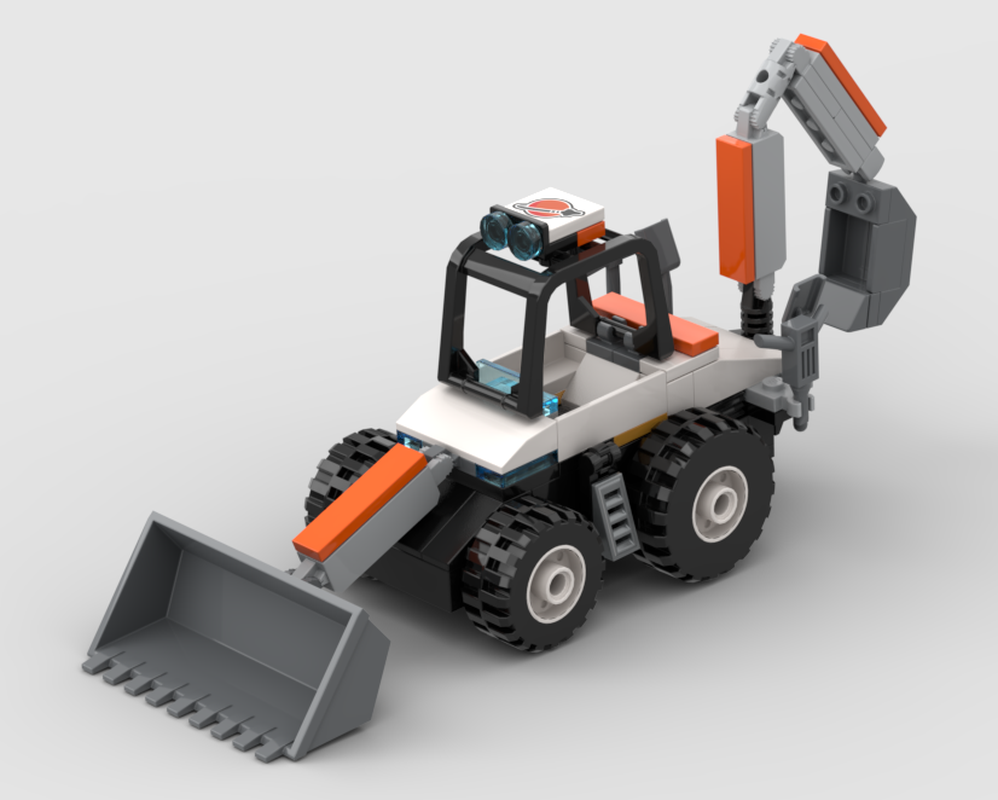 LEGO MOC City Space Backhoe Loader (60450 Mod) by Yumahummus ...
