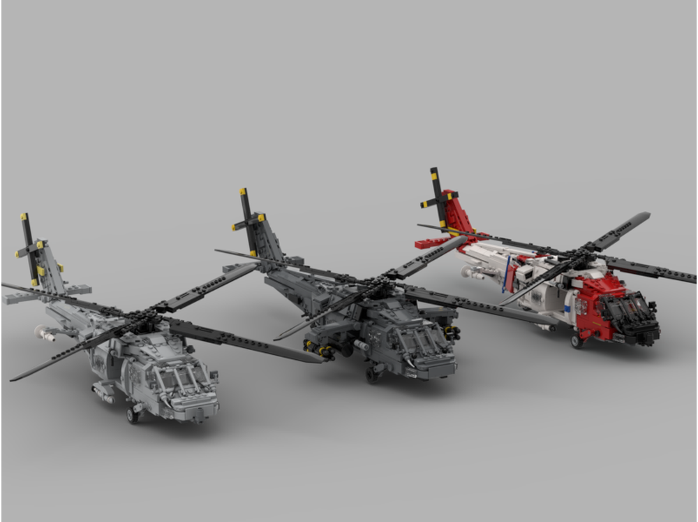 LEGO MOC Sikorsky H-60 Series Pack – Black Hawk, Sea Hawk, Jayhawk by ...