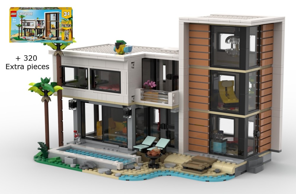 LEGO MOC MOC - back of the modern house - Compatible with Set 31153 by ...
