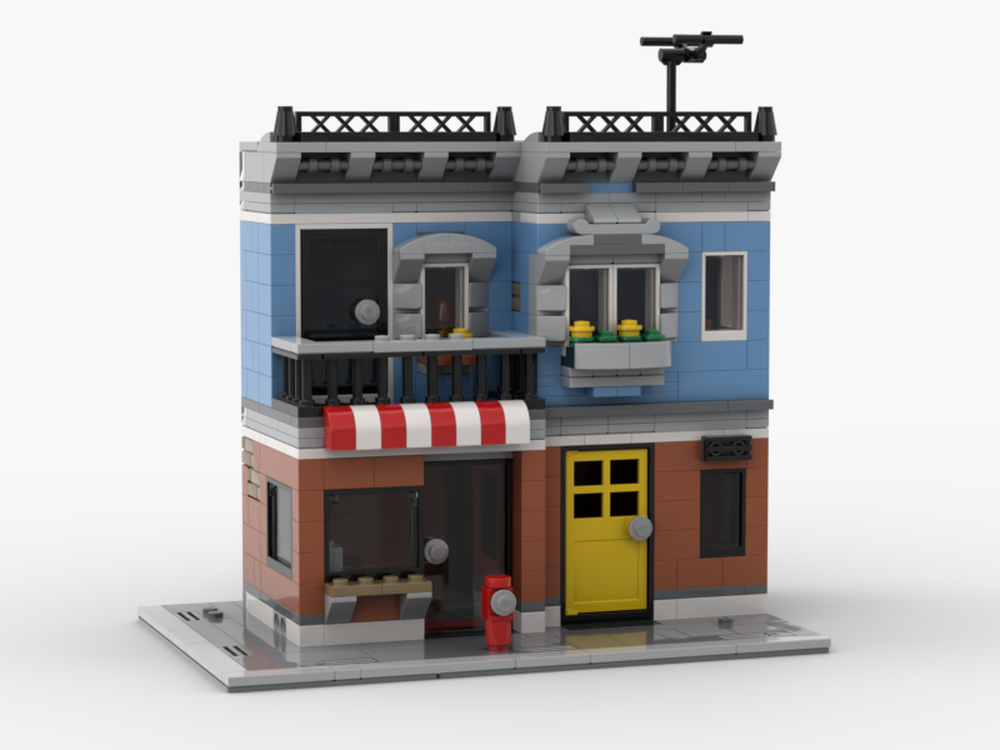 LEGO MOC Modular Deli Corner by BrickAndBuildsI | Rebrickable - Build ...