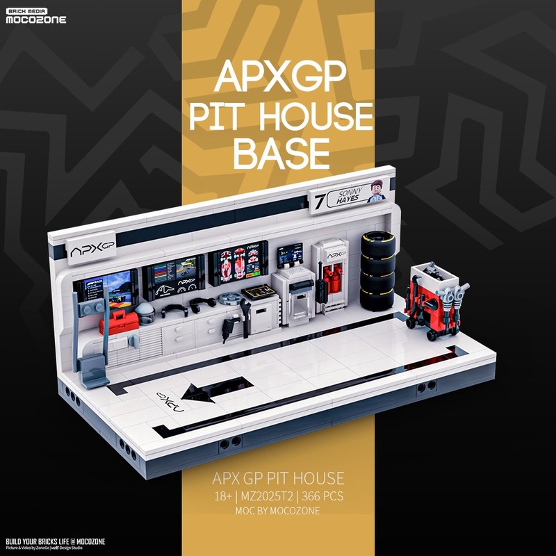 LEGO MOC APX GP F1 Pit House Show Base by mocozone | Rebrickable ...
