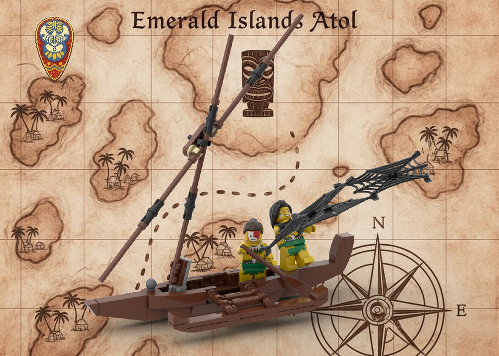 LEGO MOC Light outrigger canoe by JollyRogers8441 | Rebrickable - Build ...