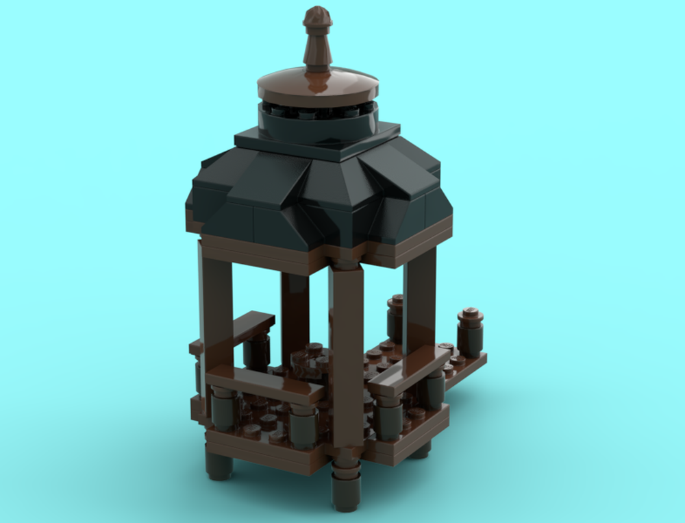 LEGO MOC Gazebo over a lake by medleyj | Rebrickable - Build with LEGO
