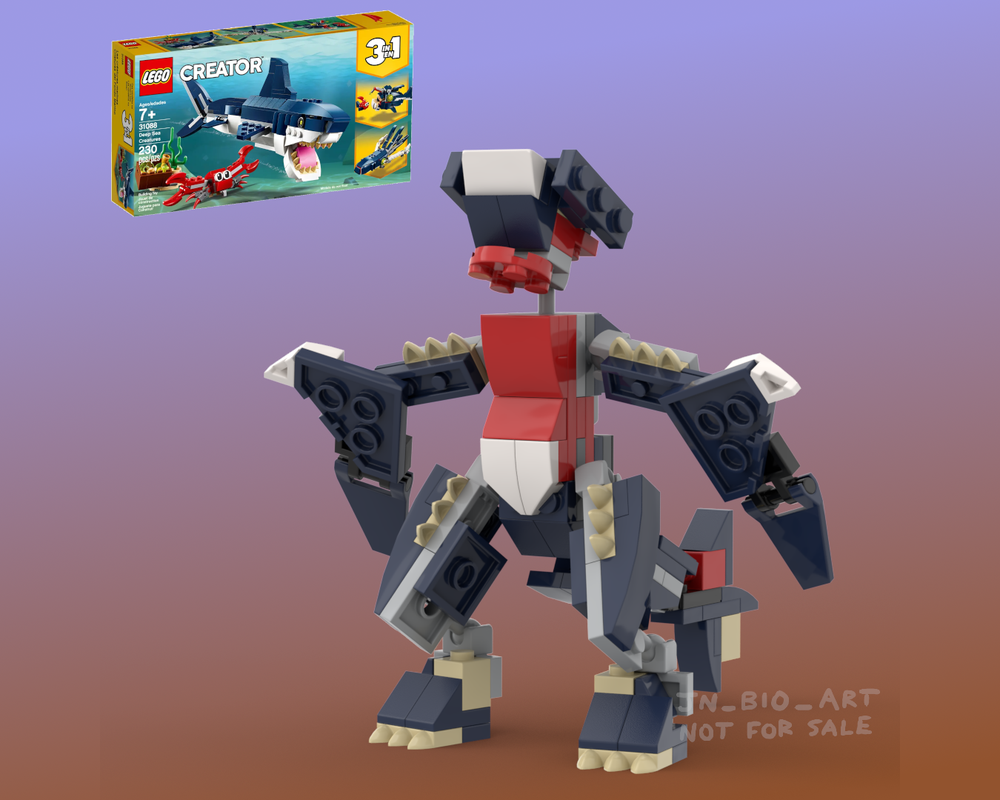 LEGO MOC-230756 Garchomp - 31088 Deep Sea Creatures alt build by JN_BIO ...