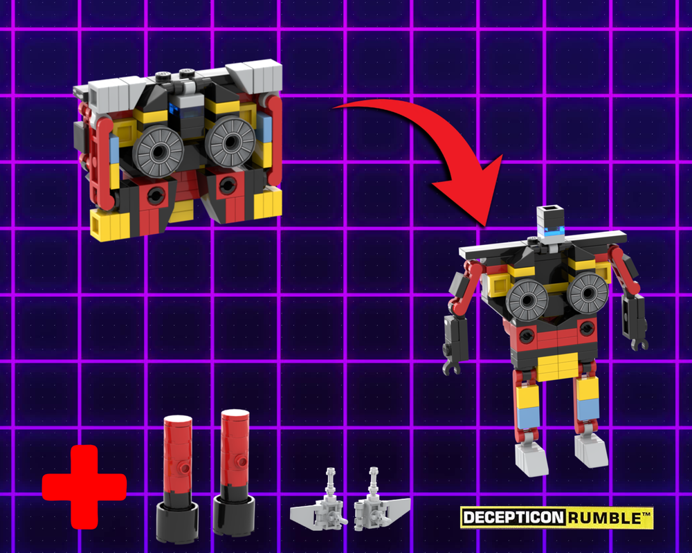 LEGO MOC-230787 Lego Transformers Soundwave 10358 Tape Rumble MOC by ...
