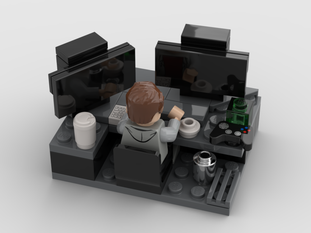 LEGO MOC Gaming Desk by PolloLocoMOCs | Rebrickable - Build with LEGO