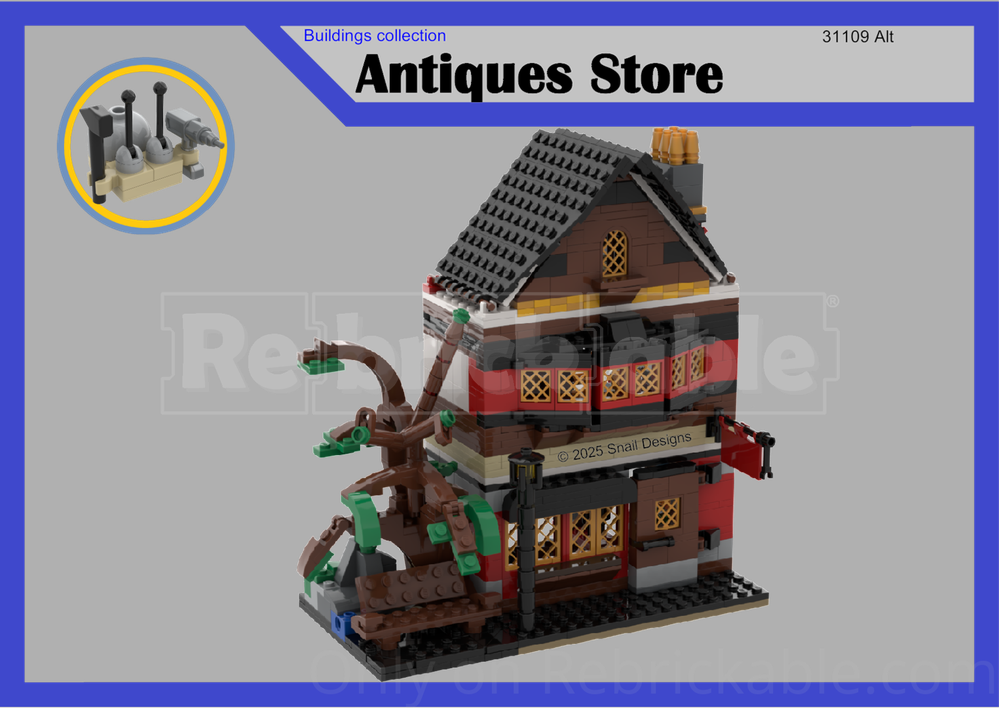 LEGO MOC Antiques store by Snail Designs | Rebrickable - Build with LEGO