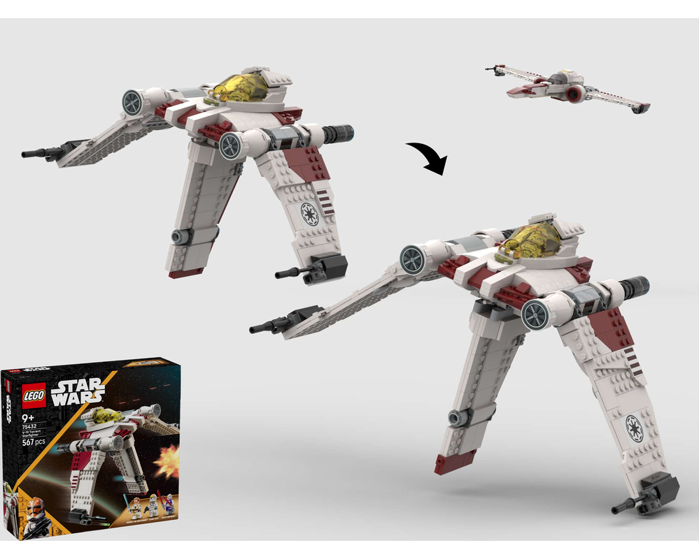 LEGO MOC-230956 V-19 Torrent Starfighter Modification of Set 75432 by ...