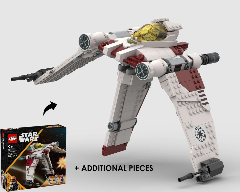 LEGO MOC-230956 V-19 Torrent Starfighter Modification of Set 75432 by ...