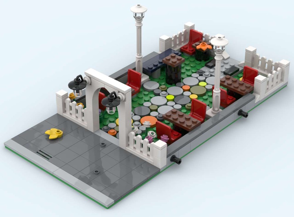 LEGO MOC Birch Books Seating 10270 add-on by wolfmanone | Rebrickable ...