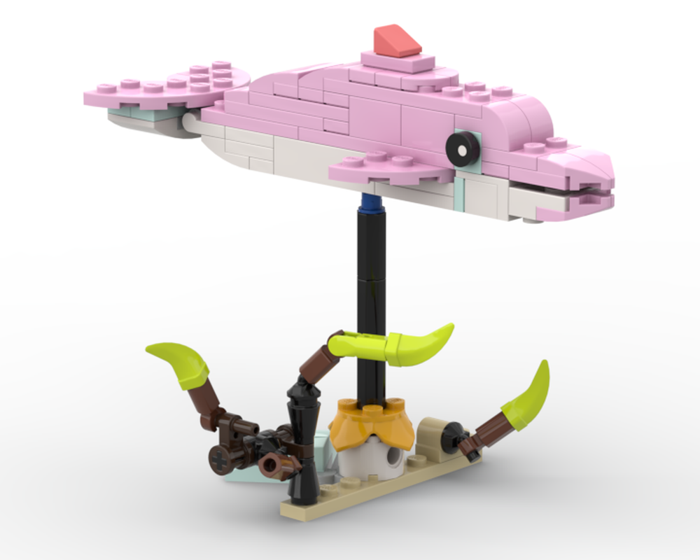 LEGO MOC 31170 pink dolphin by maratus | Rebrickable - Build with LEGO