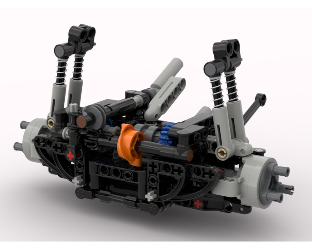 LEGO MOC-231114 Convenient and simple rear axle with differential lock ...