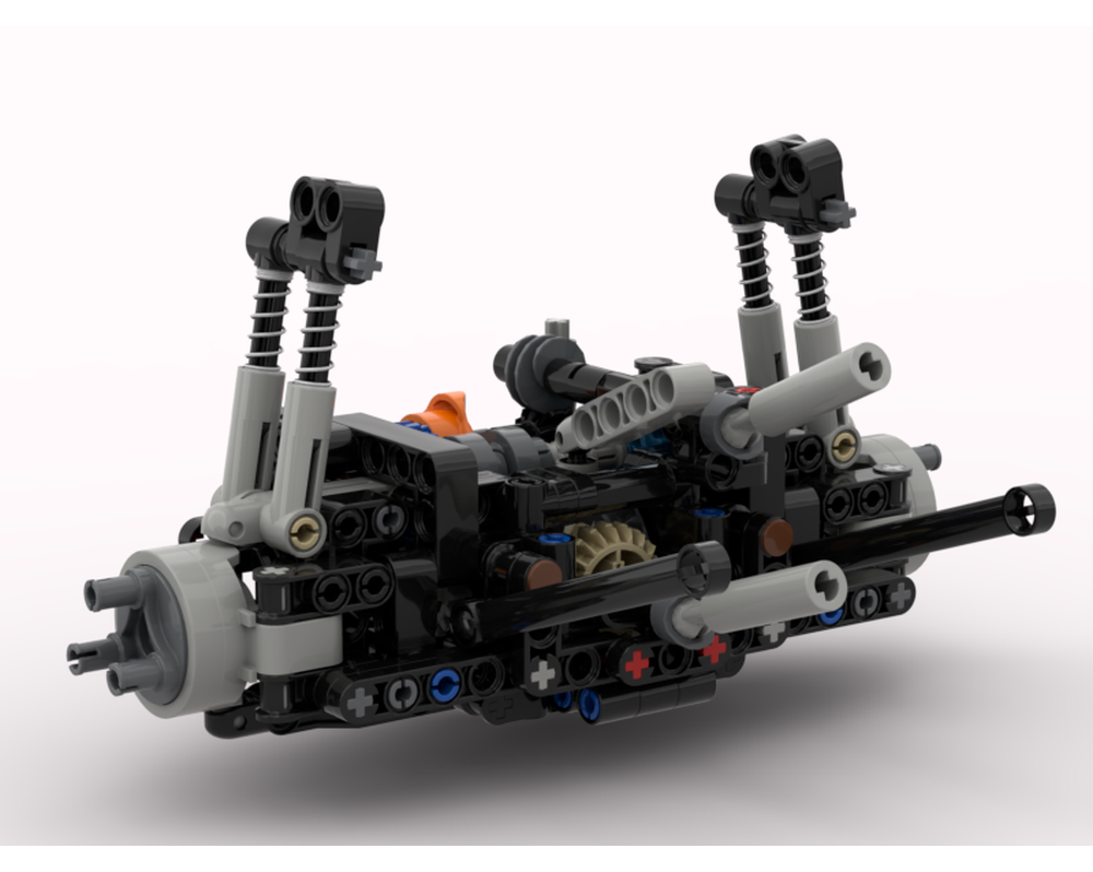 LEGO MOC-231114 Convenient and simple rear axle with differential lock ...