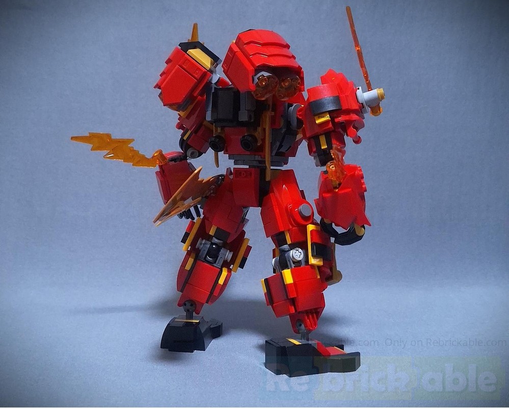 LEGO MOC-231141 Kai's Upgraded Elemental Fire Mech v1.5 by Mechalaro ...