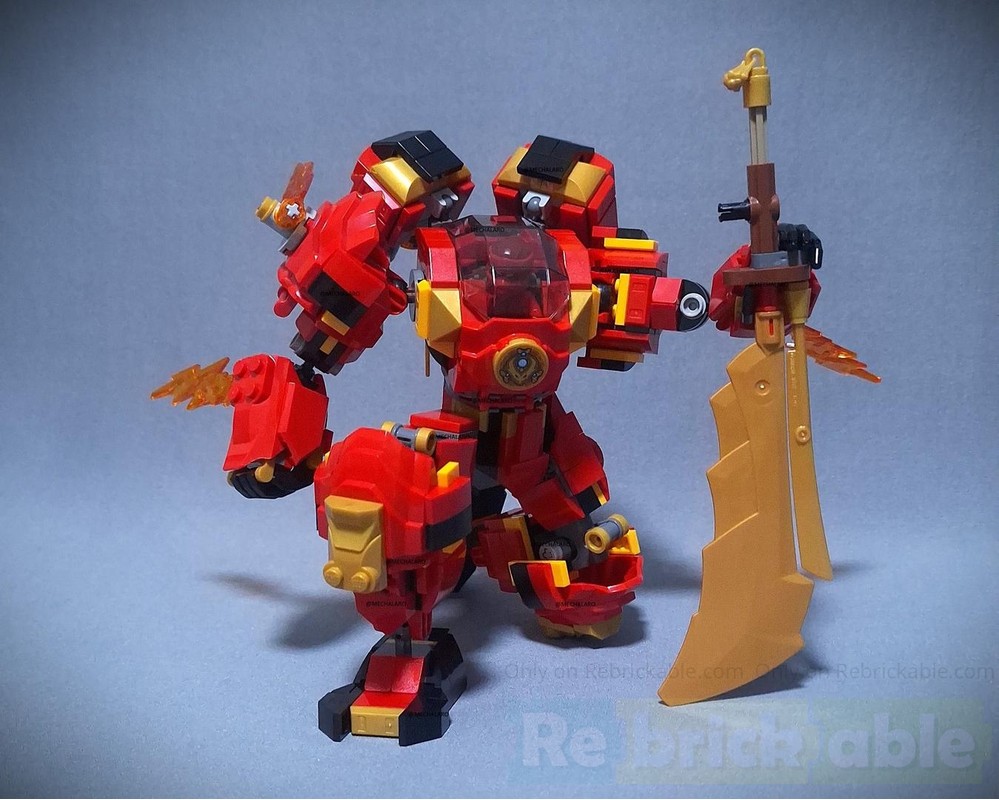 LEGO MOC-231141 Kai's Upgraded Elemental Fire Mech v1.5 by Mechalaro ...