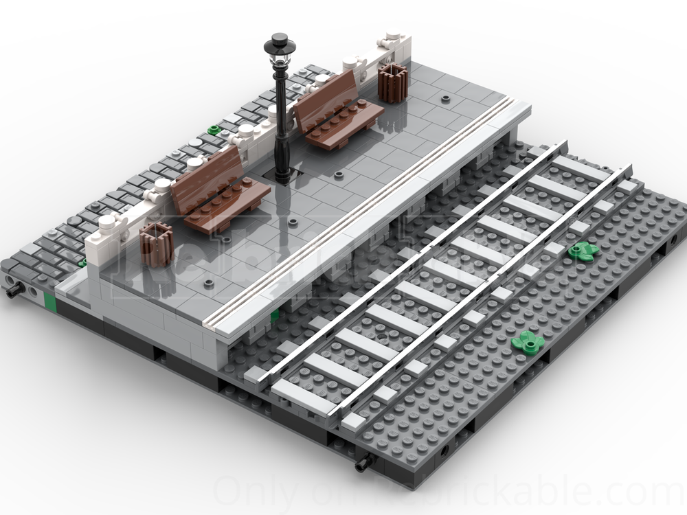 LEGO MOC modular trainstation seating platform by Azorion | Rebrickable ...