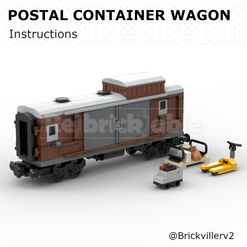 LEGO MOC Postal container wagon (10194 add-on) by Brickvillerv2 ...