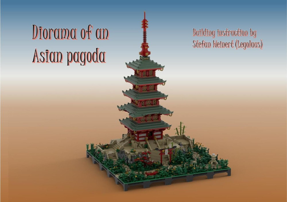 LEGO MOC Diorama of an asian pagoda by legolaus | Rebrickable - Build ...