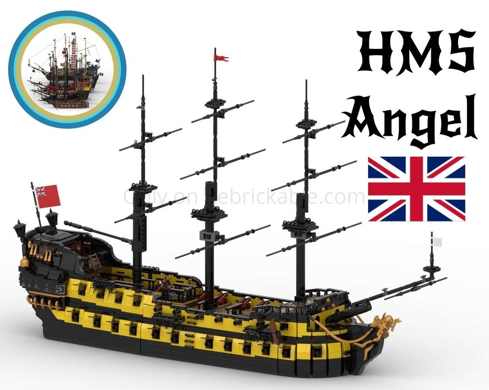 LEGO MOC HMS Angel | British Ship by The Pirate Shipwright | Rebrickable - Build with LEGO