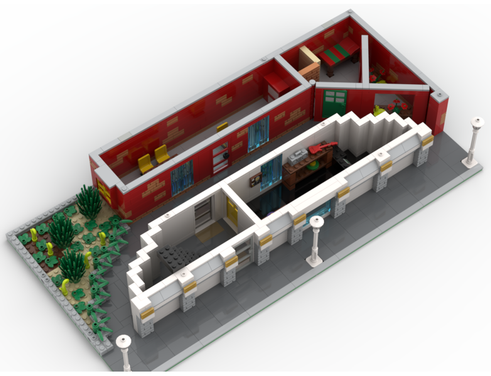 LEGO MOC Big Modular House with multiple Shops & Apartments by ...