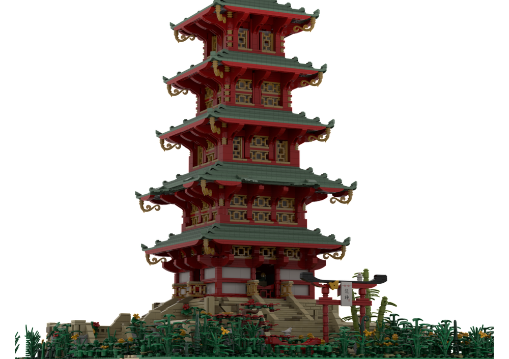 LEGO MOC Asian diorama with pagoda, bridge and tree by legolaus ...