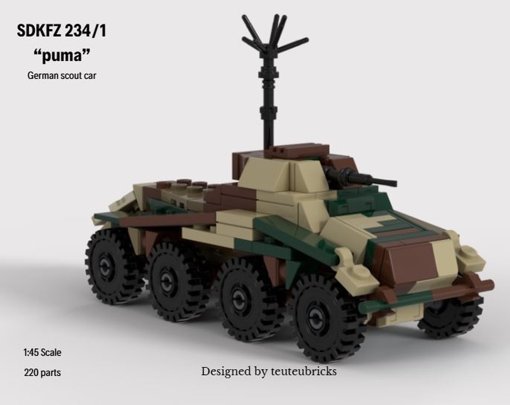 LEGO MOC SDKFZ 234/1 "puma" by teuteubricks | Rebrickable - Build with LEGO