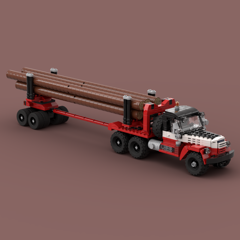 LEGO MOC Mammoth Logging Truck with Pole Trailer by Wacky | Rebrickable ...