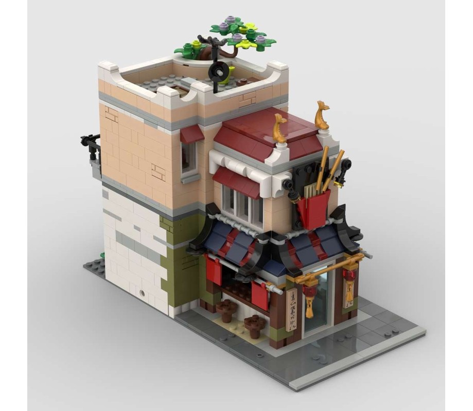 LEGO MOC Downtown Noodle Shop Rework by AkimDrml | Rebrickable - Build ...