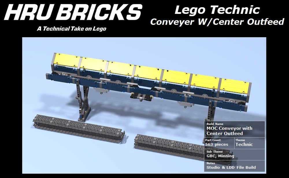 LEGO MOC Accumulating Conveyor Center Outfeed by HRU Bricks ...