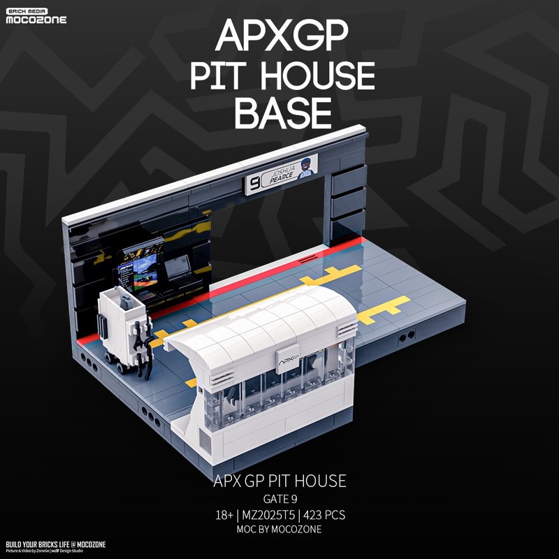 LEGO MOC APX GP F1 Pit House Show Base GATE No.9 by mocozone ...