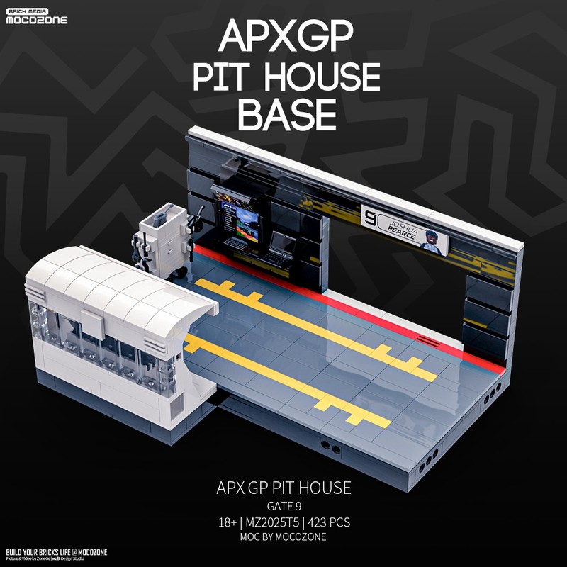 LEGO MOC APX GP F1 Pit House Show Base GATE No.9 by mocozone ...