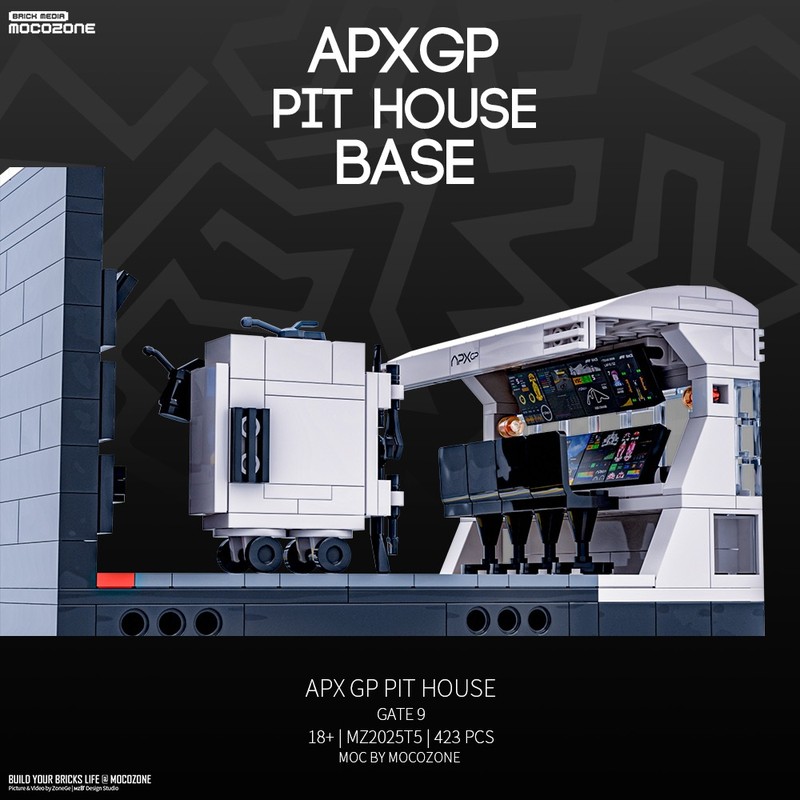 LEGO MOC APX GP F1 Pit House Show Base GATE No.9 by mocozone ...