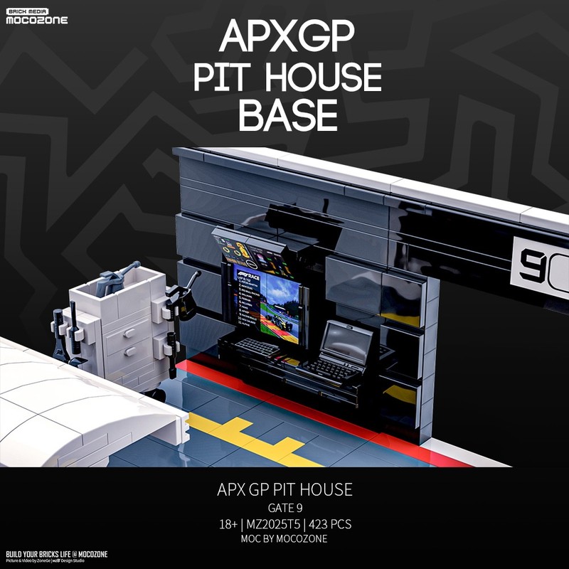 LEGO MOC APX GP F1 Pit House Show Base GATE No.9 by mocozone ...
