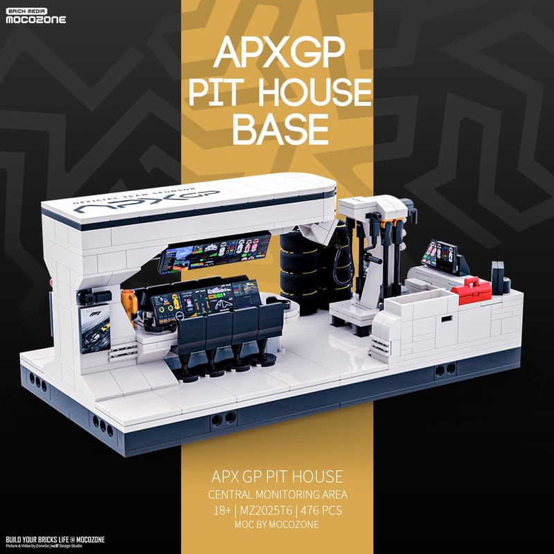 LEGO MOC APX GP F1 Pit House Show Base Monitoring Station by mocozone | Rebrickable - Build with ...