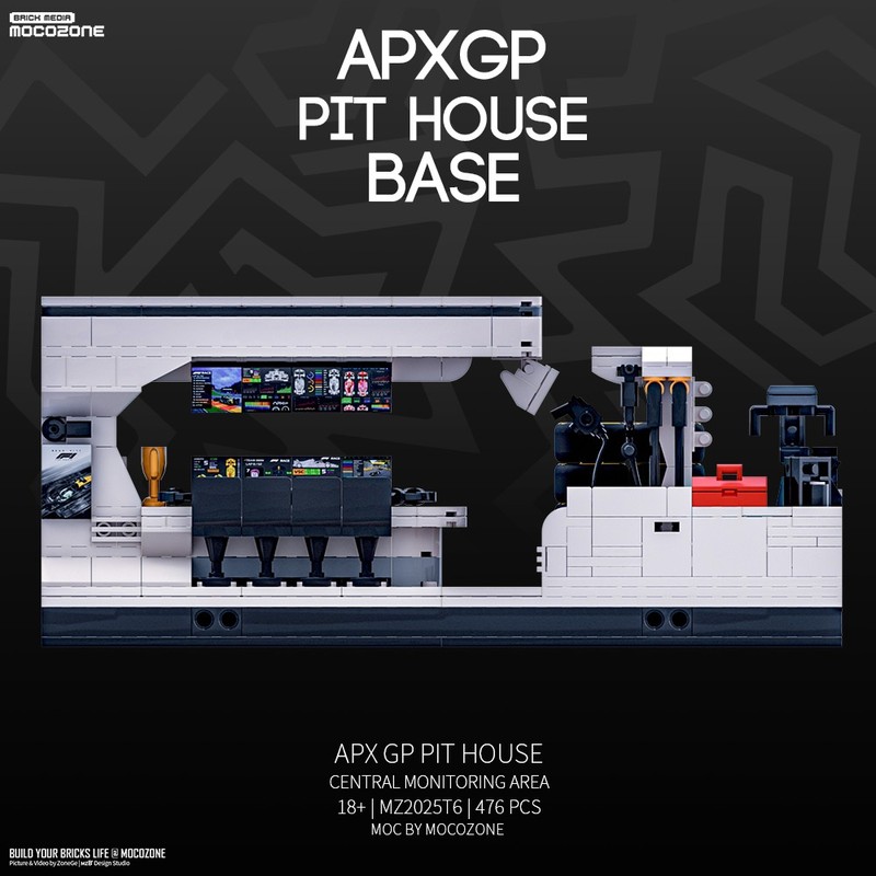 LEGO MOC APX GP F1 Pit House Show Base Monitoring Station by mocozone | Rebrickable - Build with ...