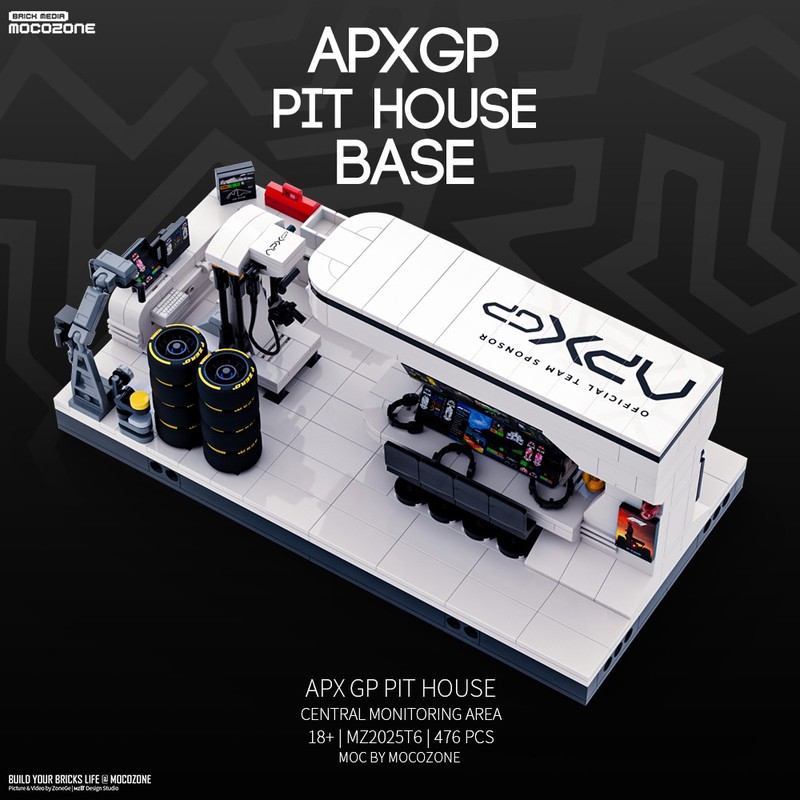 LEGO MOC APX GP F1 Pit House Show Base Monitoring Station by mocozone ...