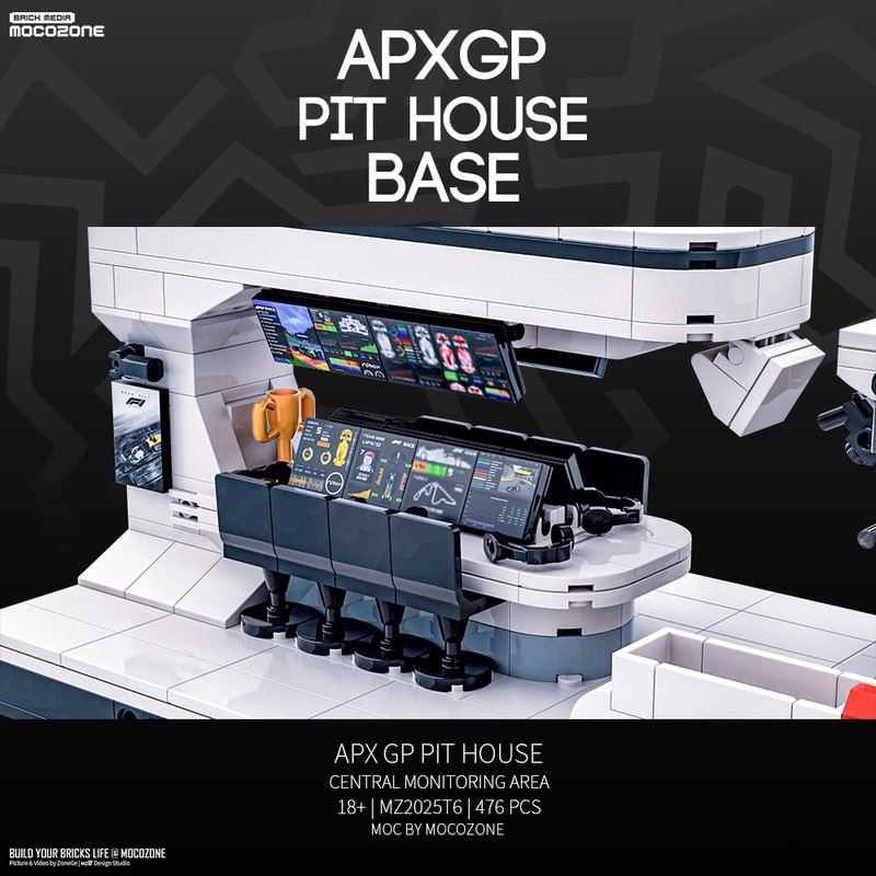 LEGO MOC APX GP F1 Pit House Show Base Monitoring Station by mocozone ...