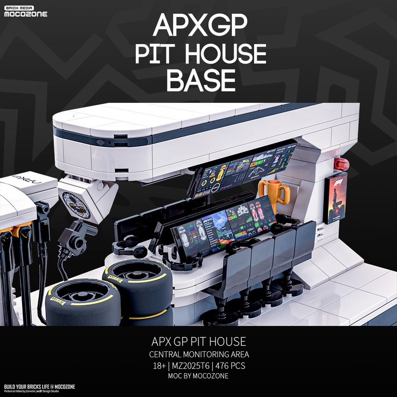 LEGO MOC APX GP F1 Pit House Show Base Monitoring Station by mocozone ...