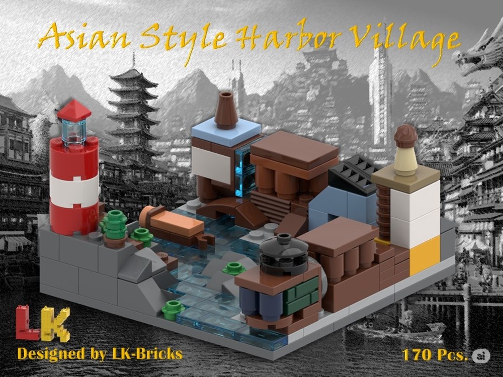 LEGO MOC-231889 Asian Style Harbor Village Diorama by LK-Bricks ...