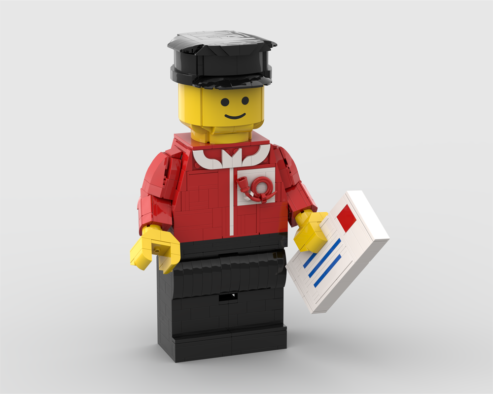 LEGO MOC Upscaled postman by Briquoleur | Rebrickable - Build with LEGO
