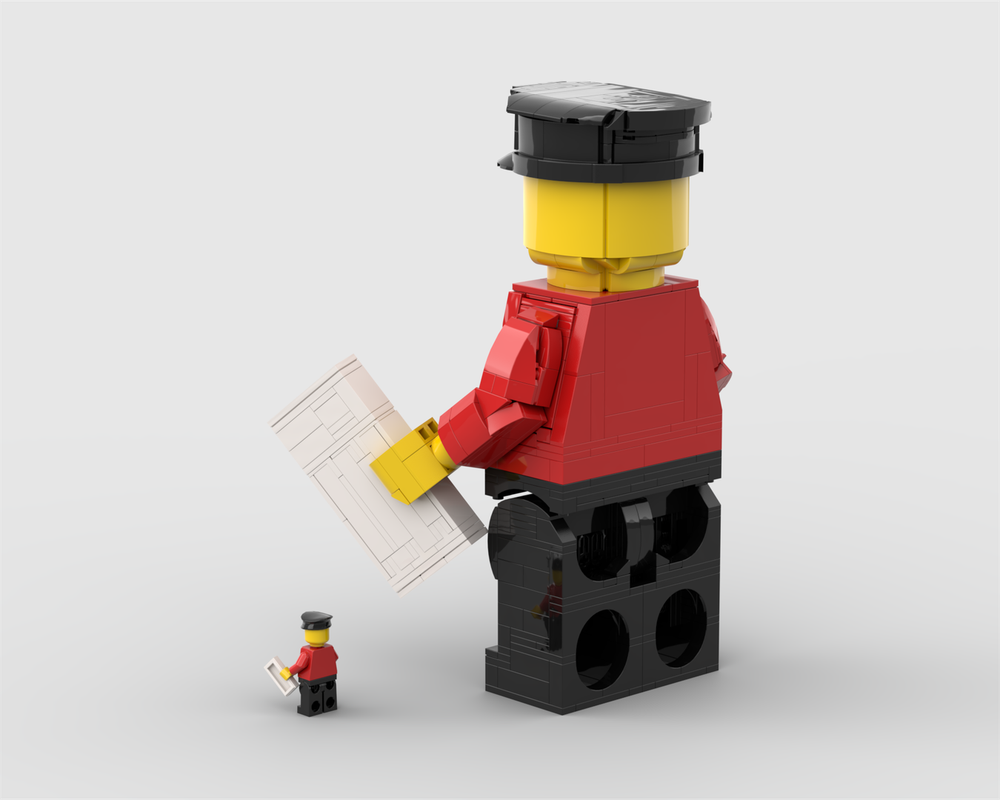 LEGO MOC Upscaled postman by Briquoleur | Rebrickable - Build with LEGO