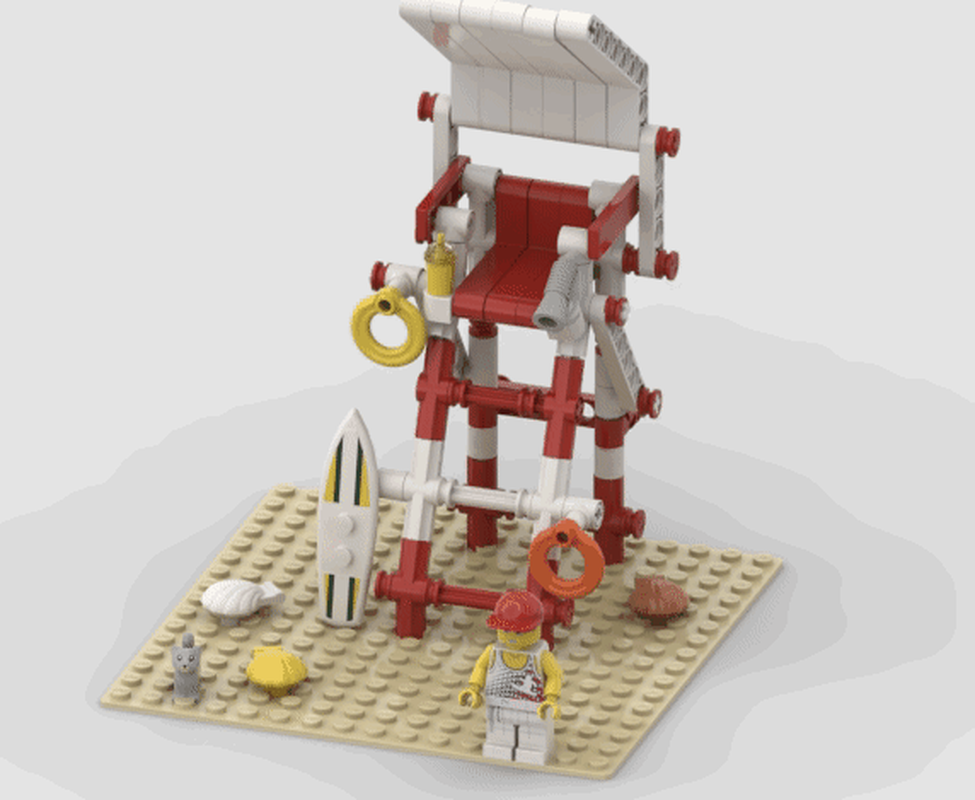 LEGO MOC-231910 Life-guard seat by Bricks Motion Studio | Rebrickable ...