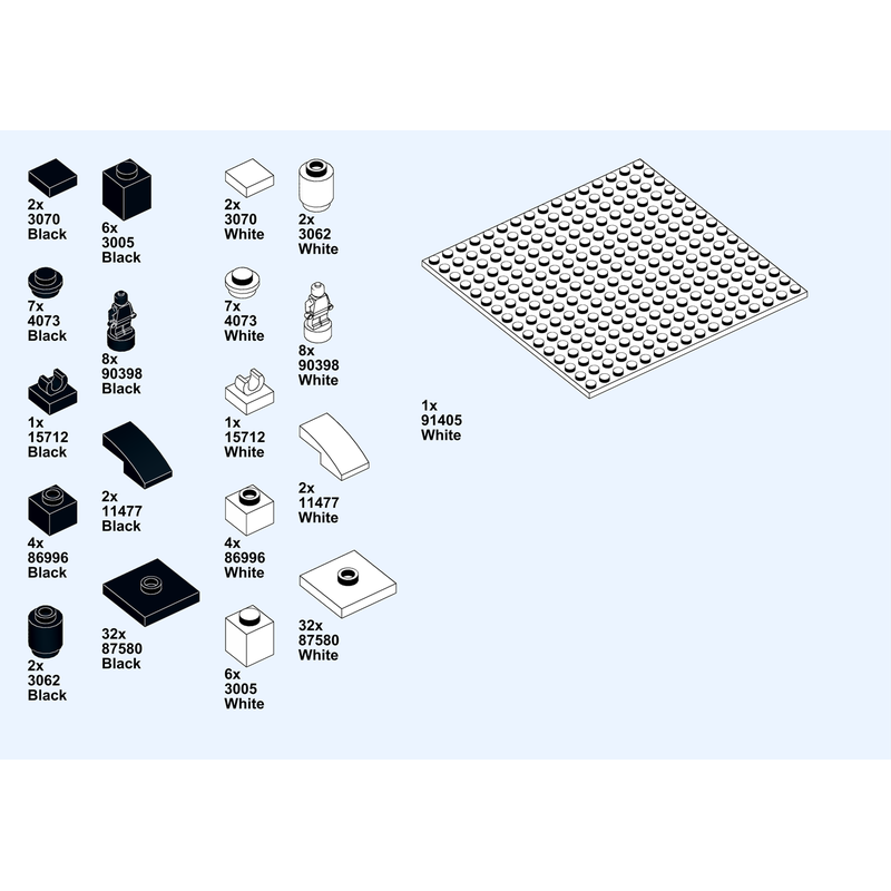 LEGO MOC Chess set 16x16 with Minifig Statues as pawns by Legolution ...