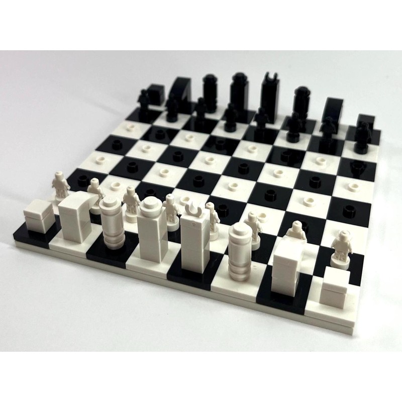 LEGO MOC Chess set 16x16 with Minifig Statues as pawns by Legolution ...