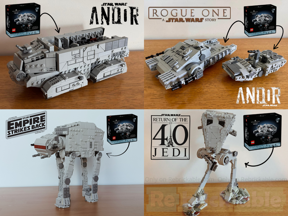 LEGO MOC 75375 Milenium Falcon alternate builds 4 pack - bundle #2 ...