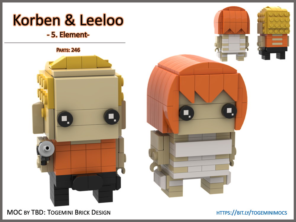 LEGO MOC Korben + Leeloo - Fifth Element - Brickheadz Version 1 by ...