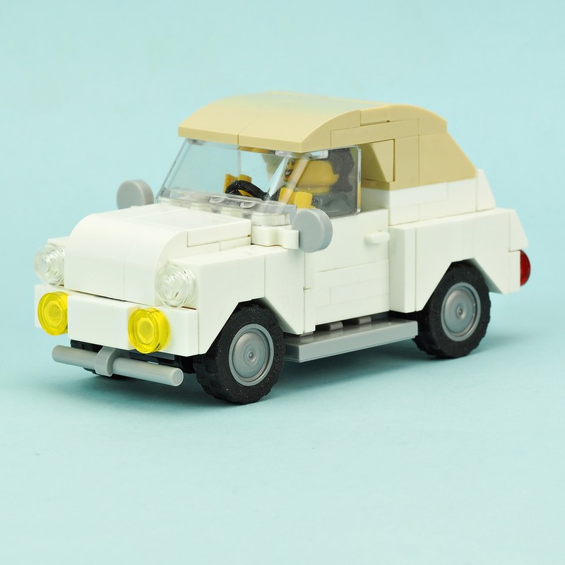 LEGO MOC White Vintage Car by De_Marco | Rebrickable - Build with LEGO
