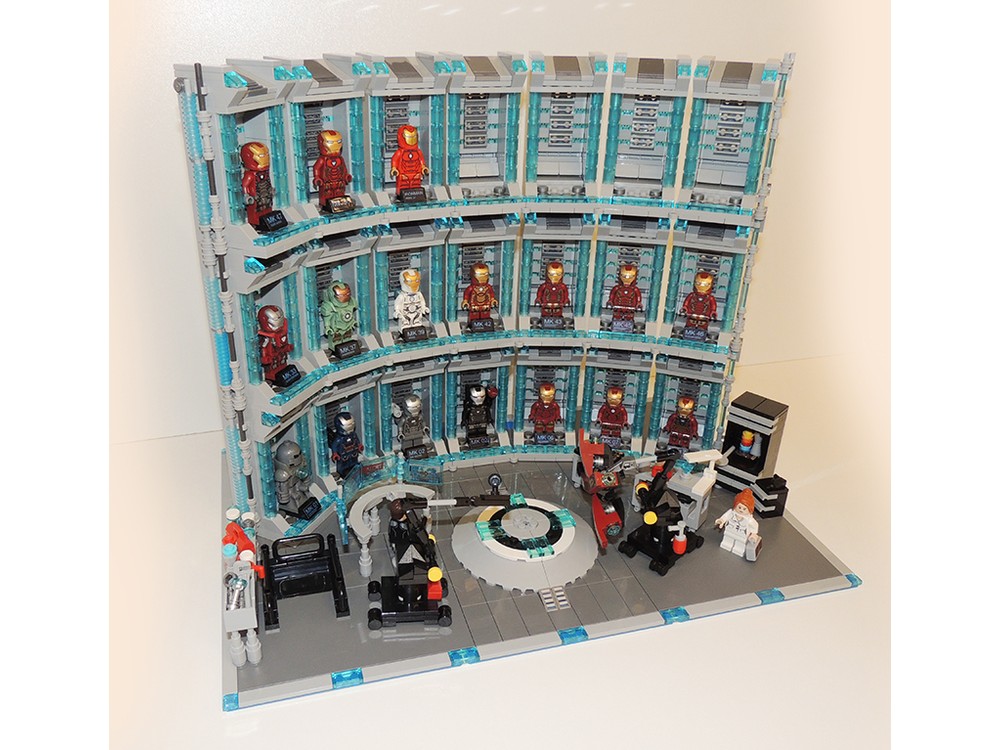 LEGO MOC Iron Man's Hall of Armor by greenlamia | Rebrickable - Build ...