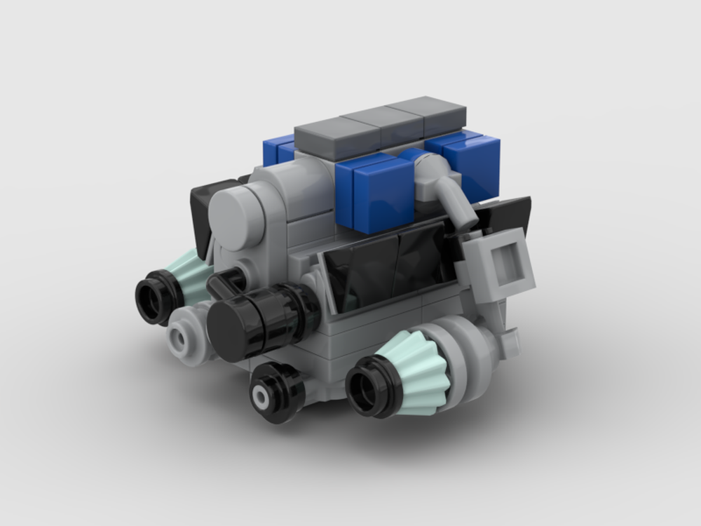 LEGO MOC Gemini V8 (Corvette C8 ZR1) - 5.5L Flat Plane Crankshaft DOHC ...