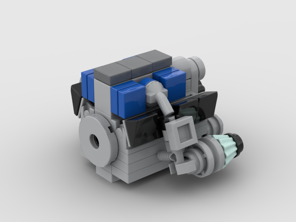 LEGO MOC Gemini V8 (Corvette C8 ZR1) - 5.5L Flat Plane Crankshaft DOHC ...